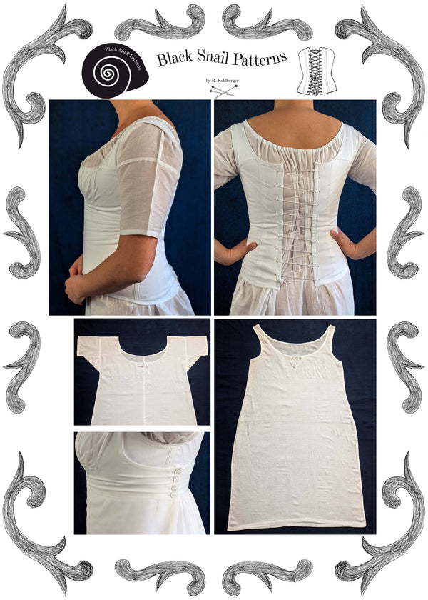 #0125 Regency Underwear incl. Chemise, Corset and Petticoat Sewing Pat ...